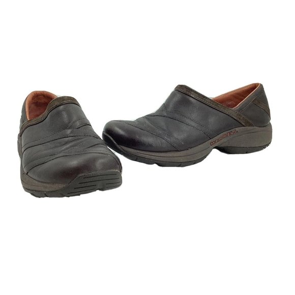 Merrell | Shoes | Merrell Womens Primo Patch Bug Brown Loafers Clogs ...